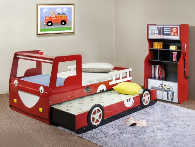 CHA-387 Red Sports Car Bed - Furtado Furniture