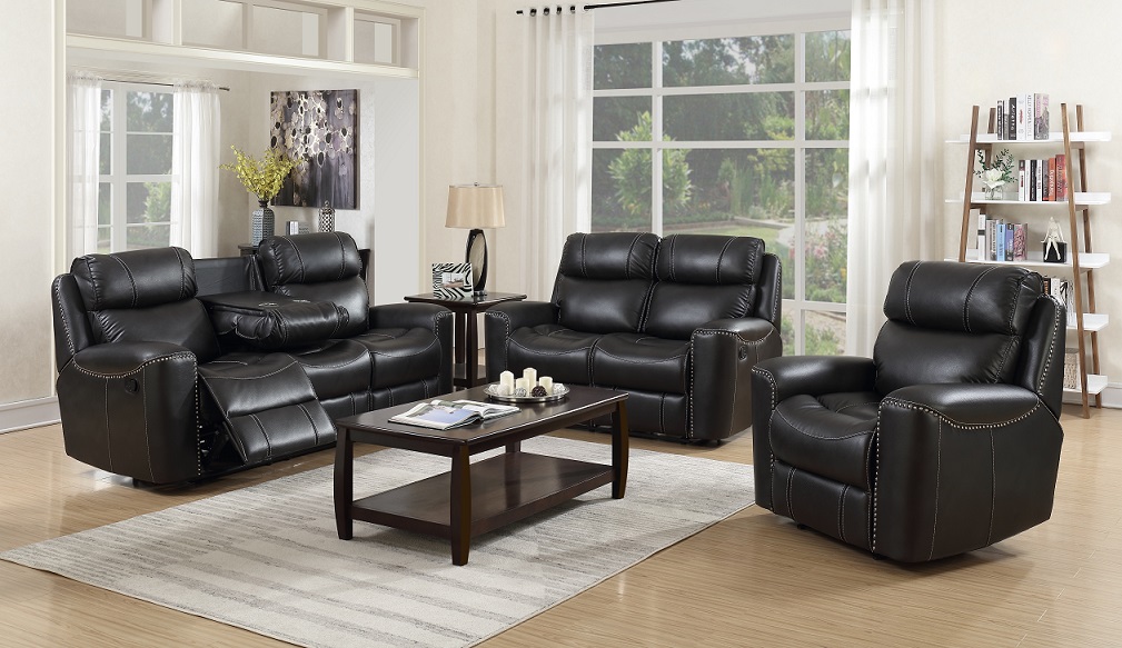 Paco Recliner Leather Sofa Set - Furtado Furniture